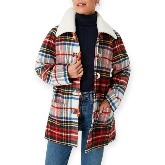 THE GREAT. | Jackets & Coats | The Great Woodsy Plaid Cabinmate Toggle ...